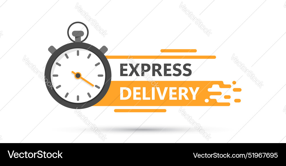 Express delivery icon in flat style fast shipping Vector Image