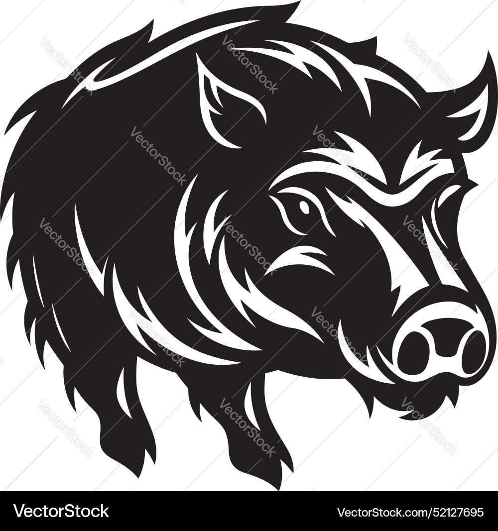 Feral ferocity boar logo graphics rampant roar Vector Image