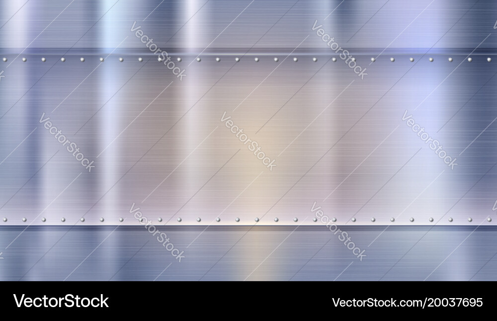 Polished Riveted Metal Surface Royalty Free Vector Image