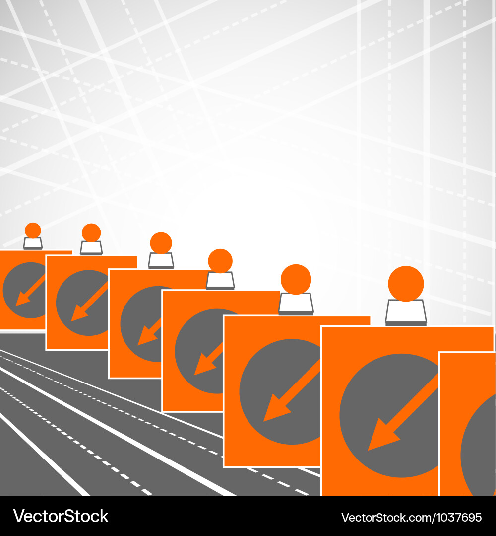 Road sign left turn Royalty Free Vector Image - VectorStock