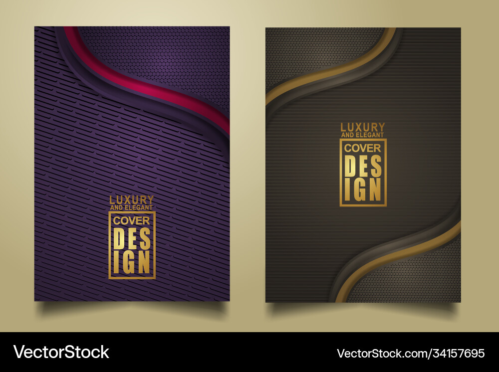 Set cover design template with luxury and elegant Vector Image