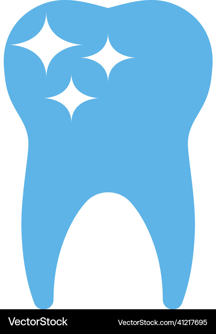 Shining tooth healthy clean teeth dental Vector Image