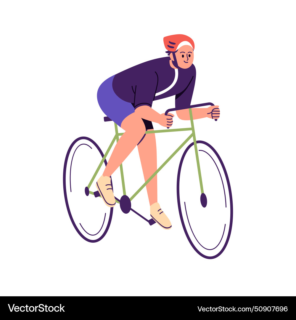 Biker riding bicycle cycling sport cyclist Vector Image