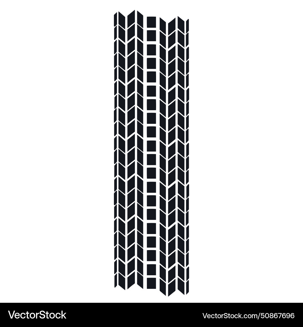 Car wheel track emblem monochrome Royalty Free Vector Image