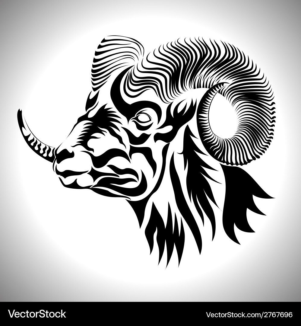 Goat face Royalty Free Vector Image - VectorStock