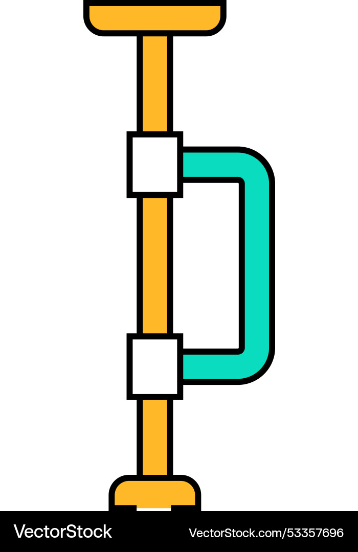 Grab rail bathroom interior icon color Royalty Free Vector