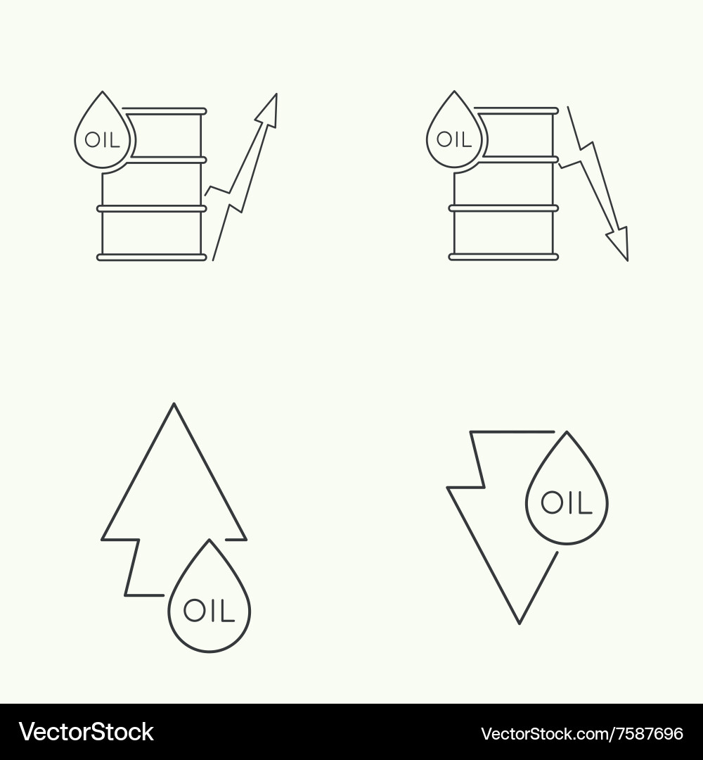 Oil barrels with indicators Royalty Free Vector Image