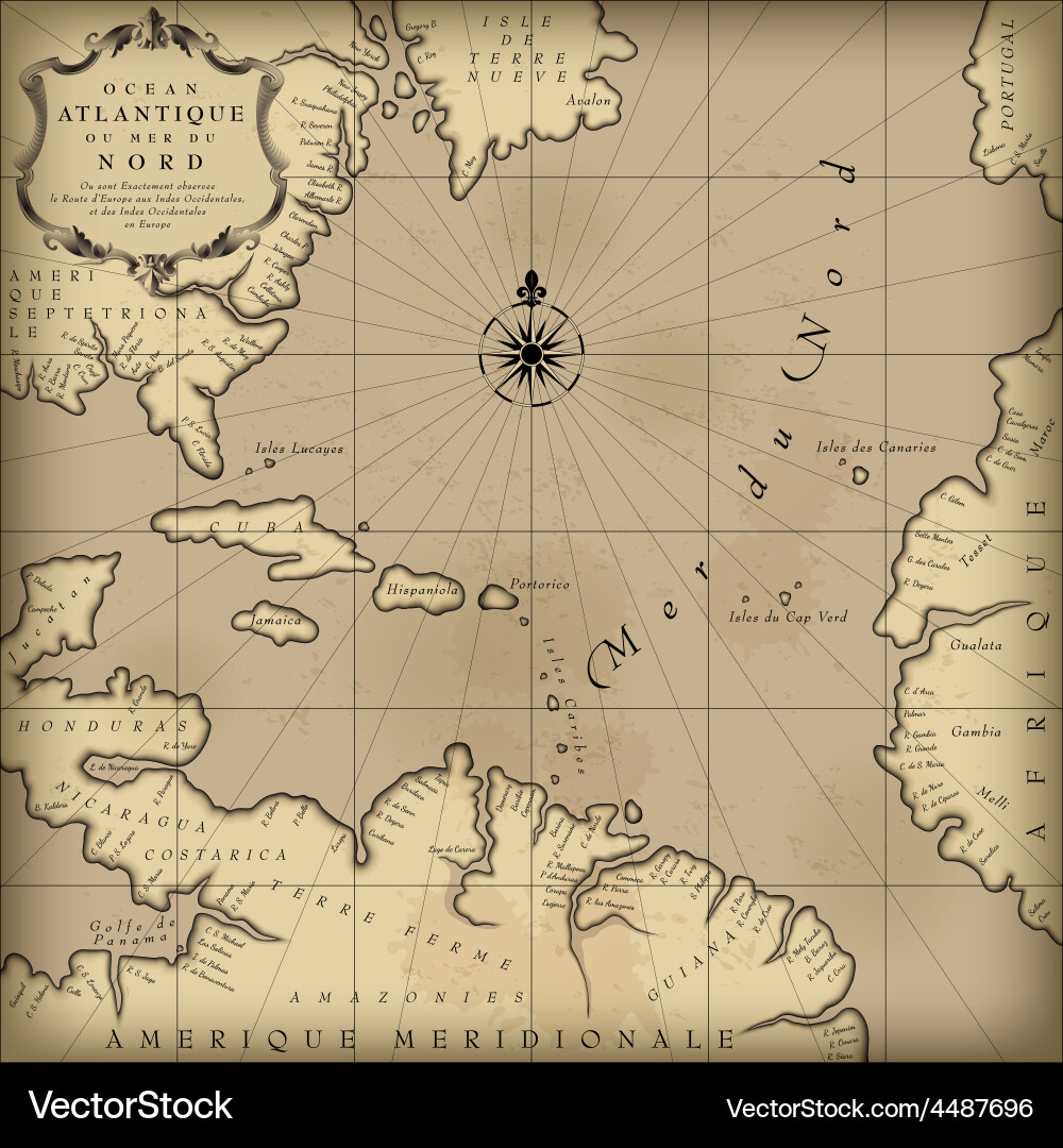 Old map Royalty Free Vector Image - VectorStock