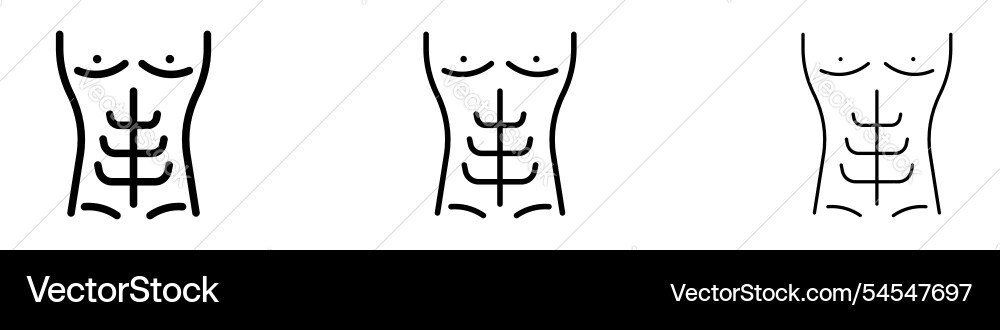 Abs icon Royalty Free Vector Image - VectorStock