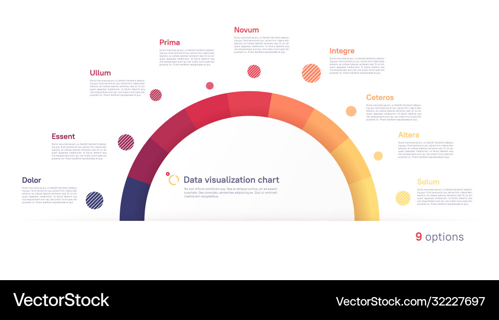 Circle chart design modern template Royalty Free Vector