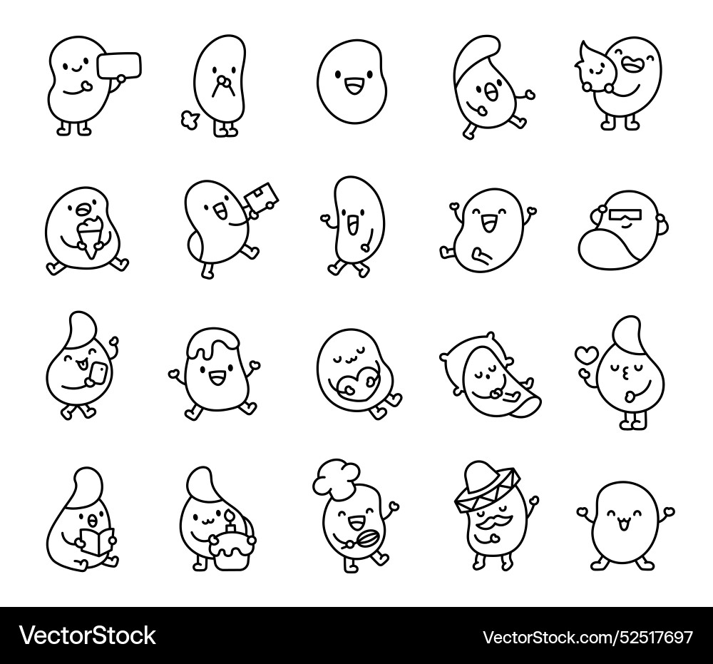 Cute kawaii chips character coloring page funny Vector Image