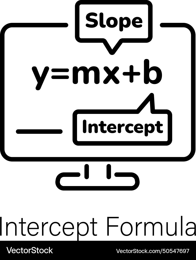 Intercept formula Royalty Free Vector Image - VectorStock