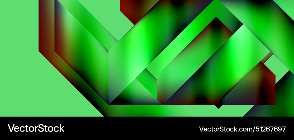 Neon color abstract geometric shapes background Vector Image