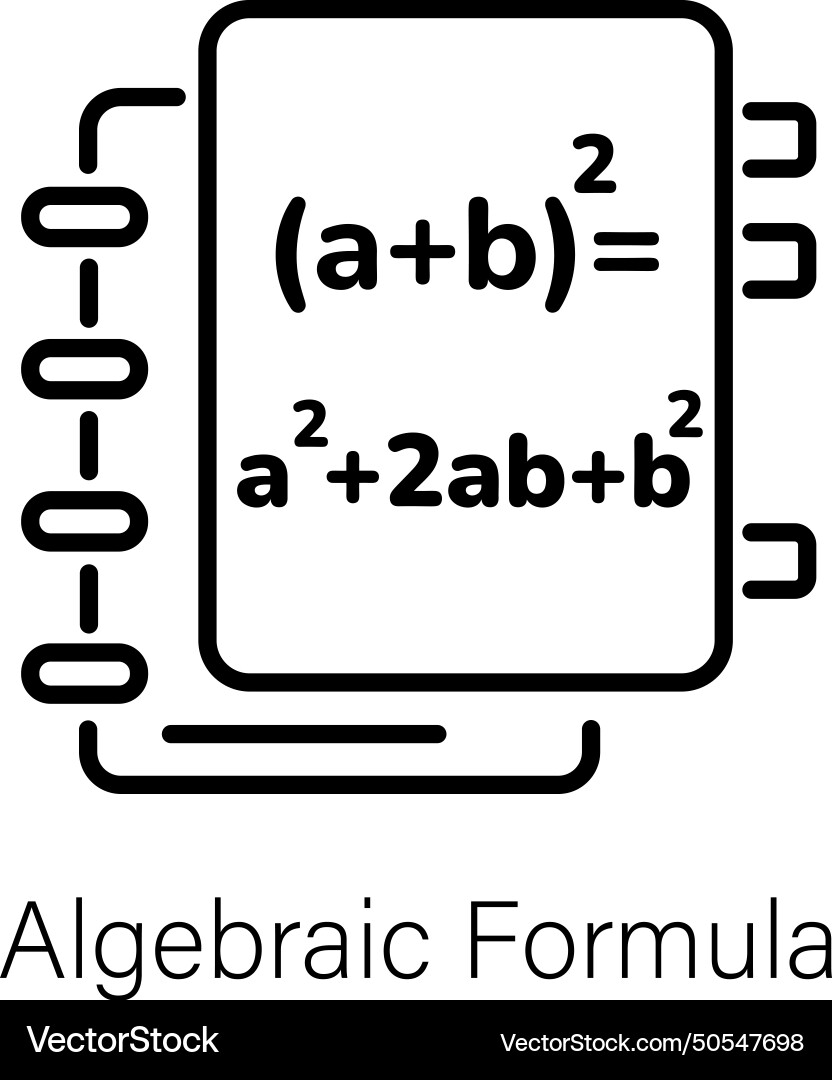 Algebraic formula Royalty Free Vector Image - VectorStock