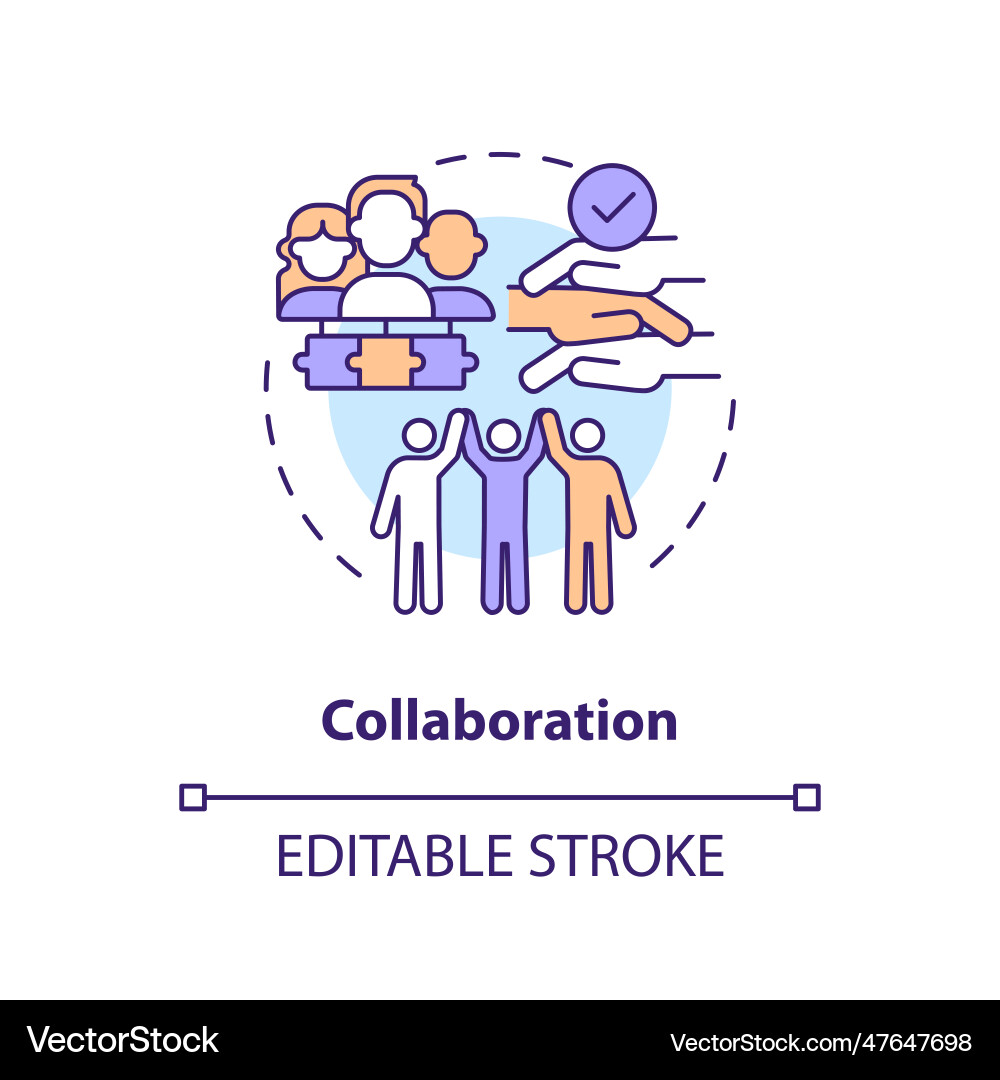 Collaboration concept icon Royalty Free Vector Image