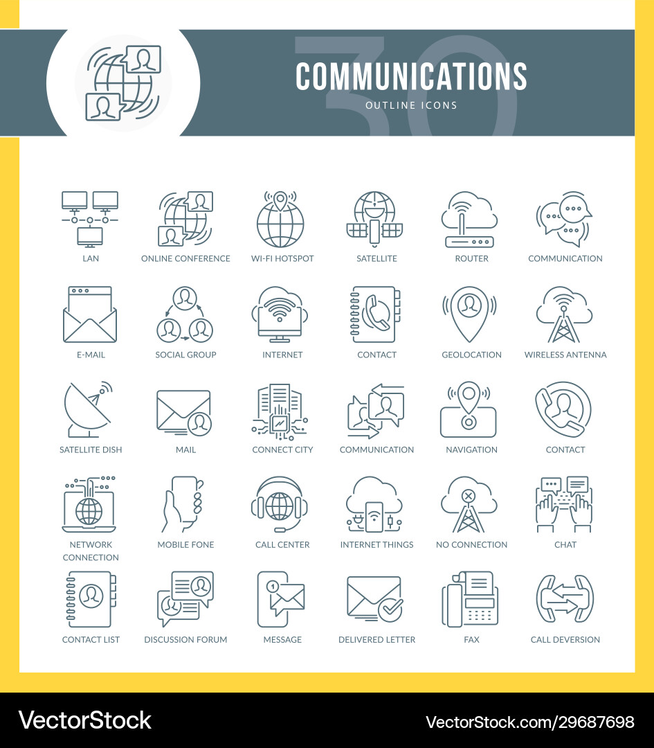 Communications icons Royalty Free Vector Image
