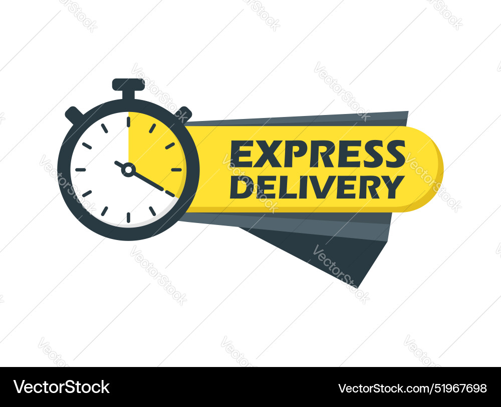 Express delivery icon in flat style fast shipping Vector Image