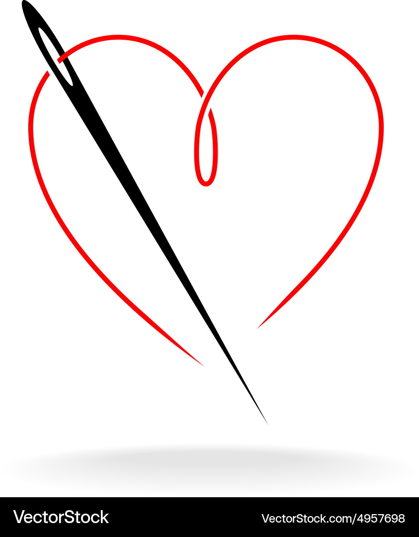 Needle thread logo Royalty Free Vector Image - VectorStock