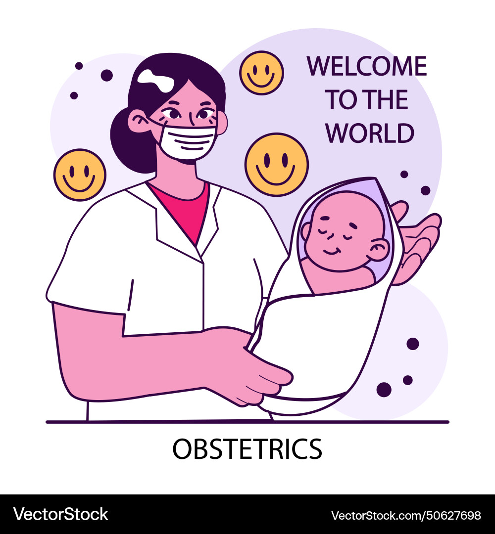 Obstetrician childbirth obstetrics specialist Vector Image
