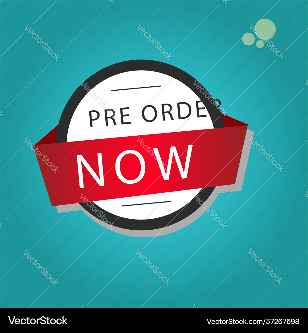 Pre order badge icon Royalty Free Vector Image
