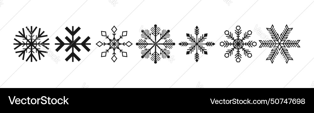 Snowflakes isolated on a white background Vector Image