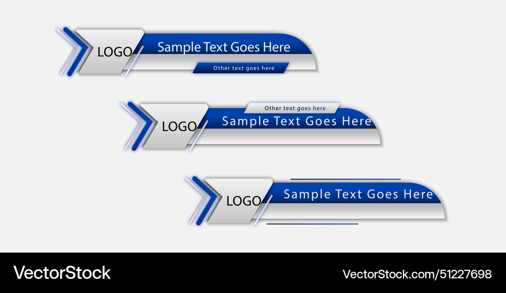 Style creative lower third banners Royalty Free Vector Image