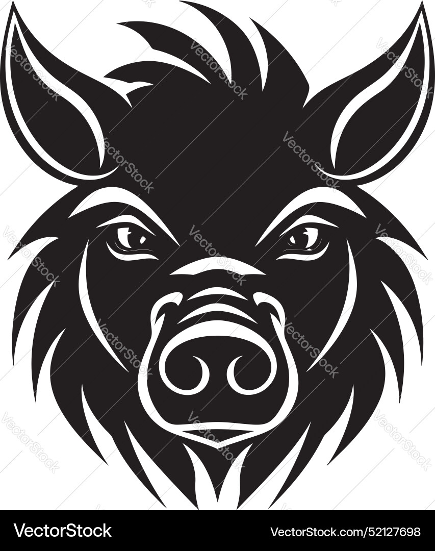 Thundering tusk boar symbol battalion iconic Vector Image