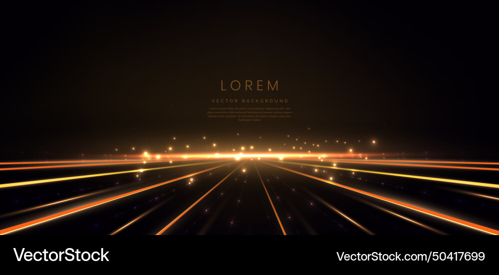 Abstract elegant golden glowing dot line Vector Image