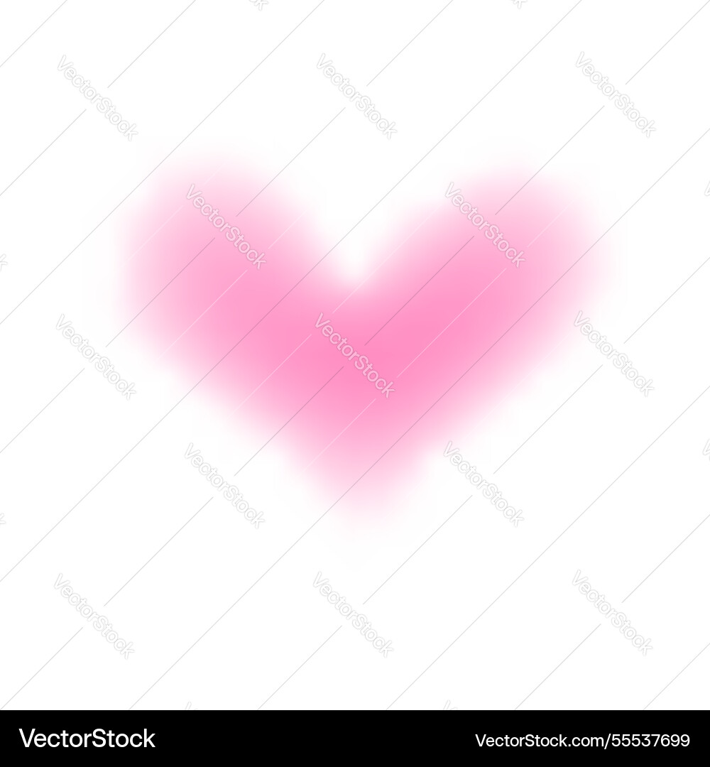 Blurred heart shape pink on white for valentine Vector Image