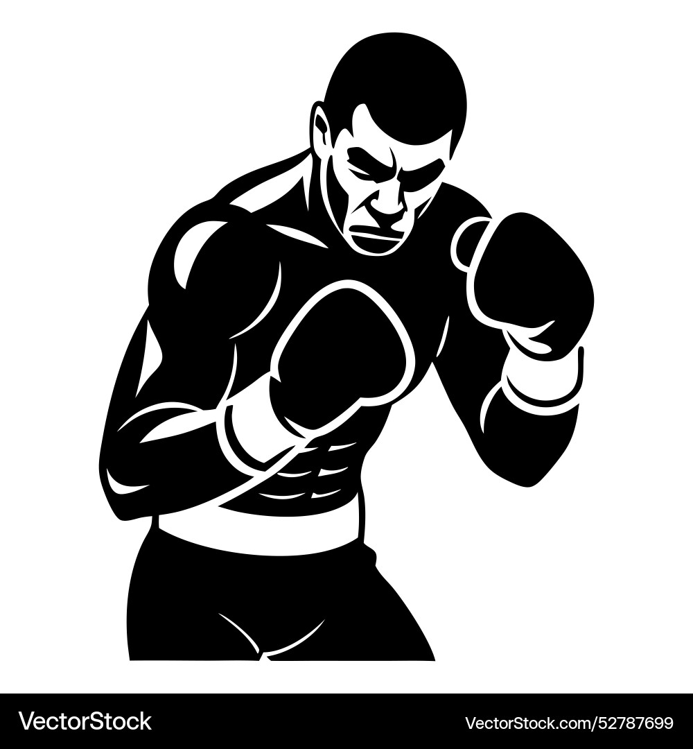 Boxing poses hook Royalty Free Vector Image - VectorStock