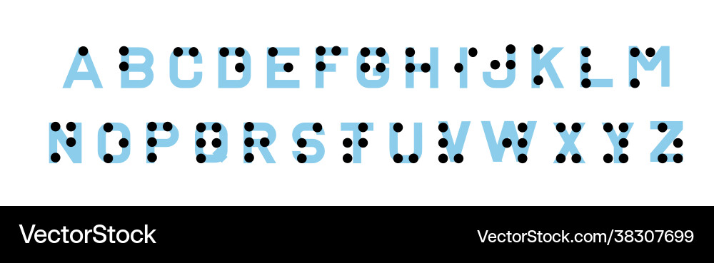 Braille alphabet for blind english version Vector Image