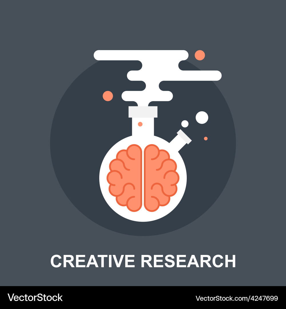 Creative research Royalty Free Vector Image - VectorStock