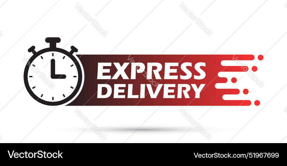 Express delivery icon in flat style fast shipping Vector Image