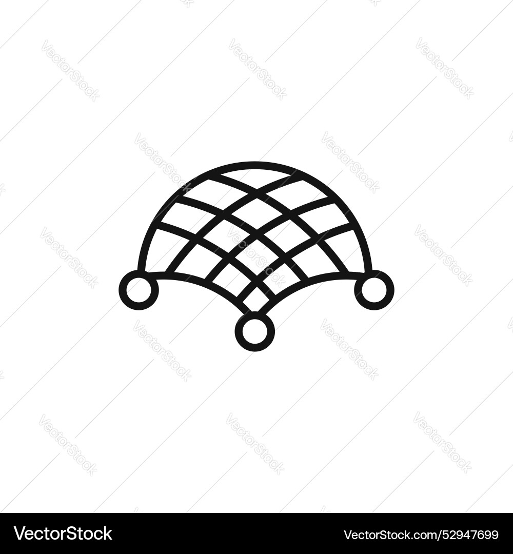 Fishing net icon symbol on white background Vector Image