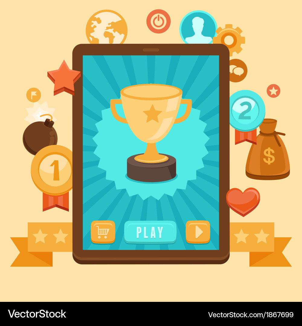 Game app Royalty Free Vector Image - VectorStock