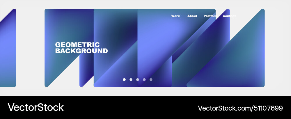 Geometric background in electric blue gradient Vector Image