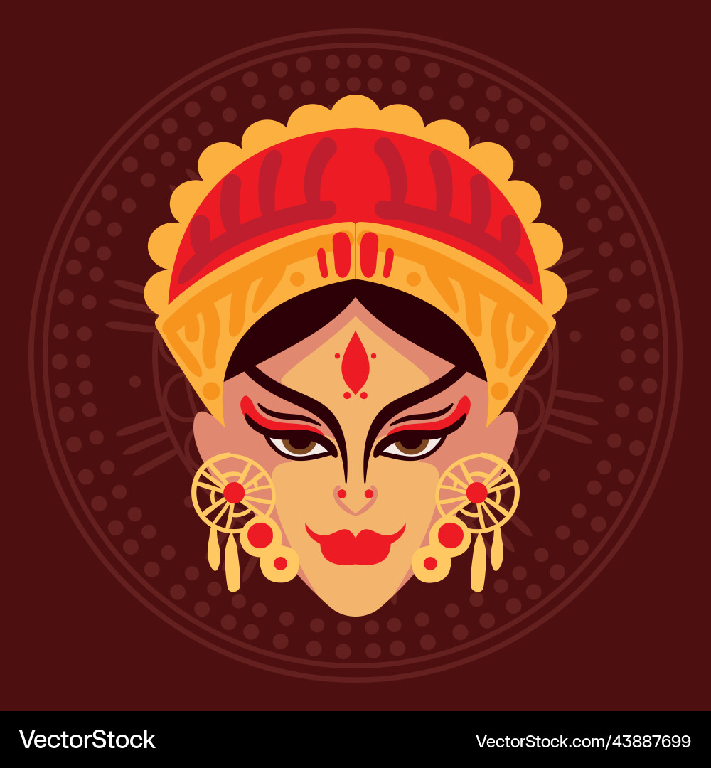 Goddess durga puja character Royalty Free Vector Image