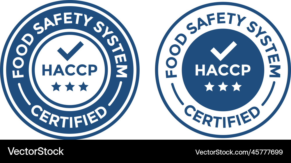 Haccp logo template this design use checklist Vector Image