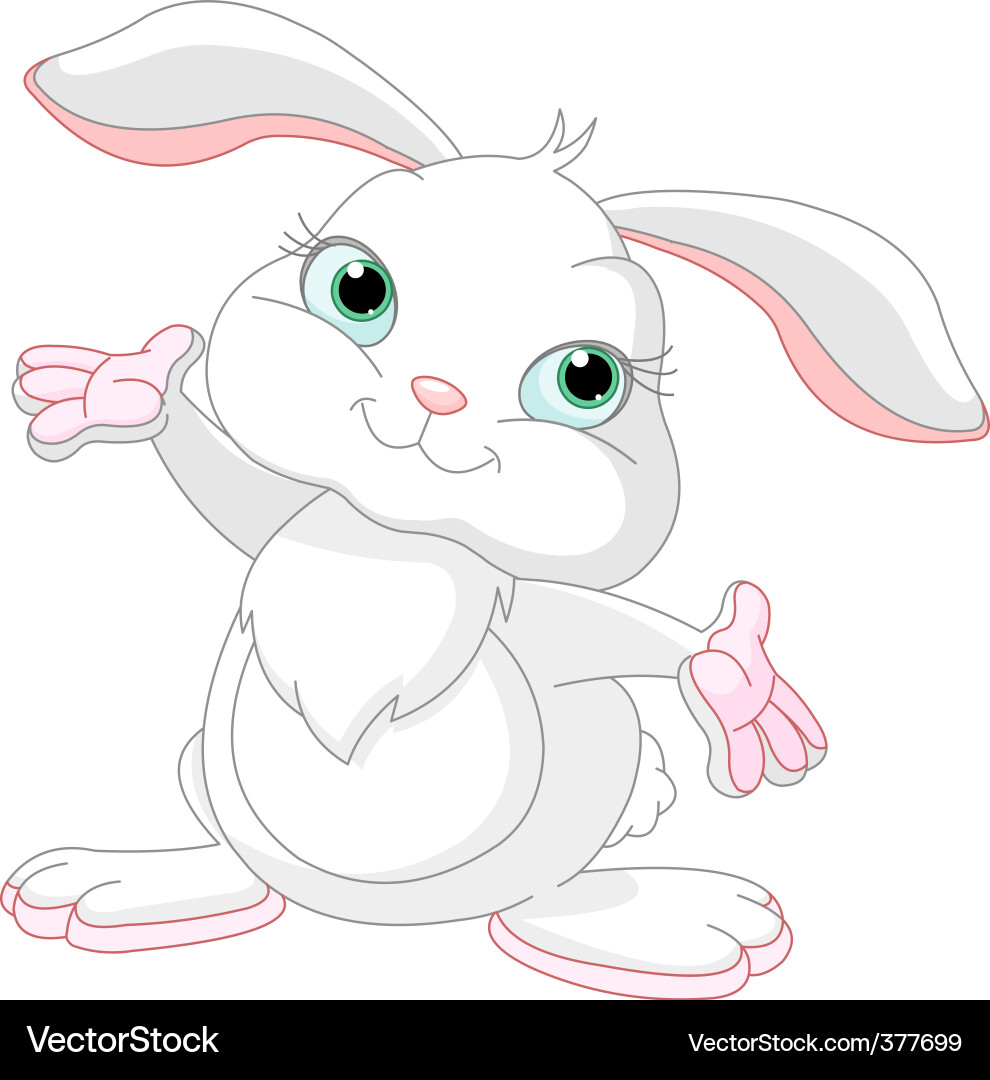 Happy bunny Royalty Free Vector Image - VectorStock