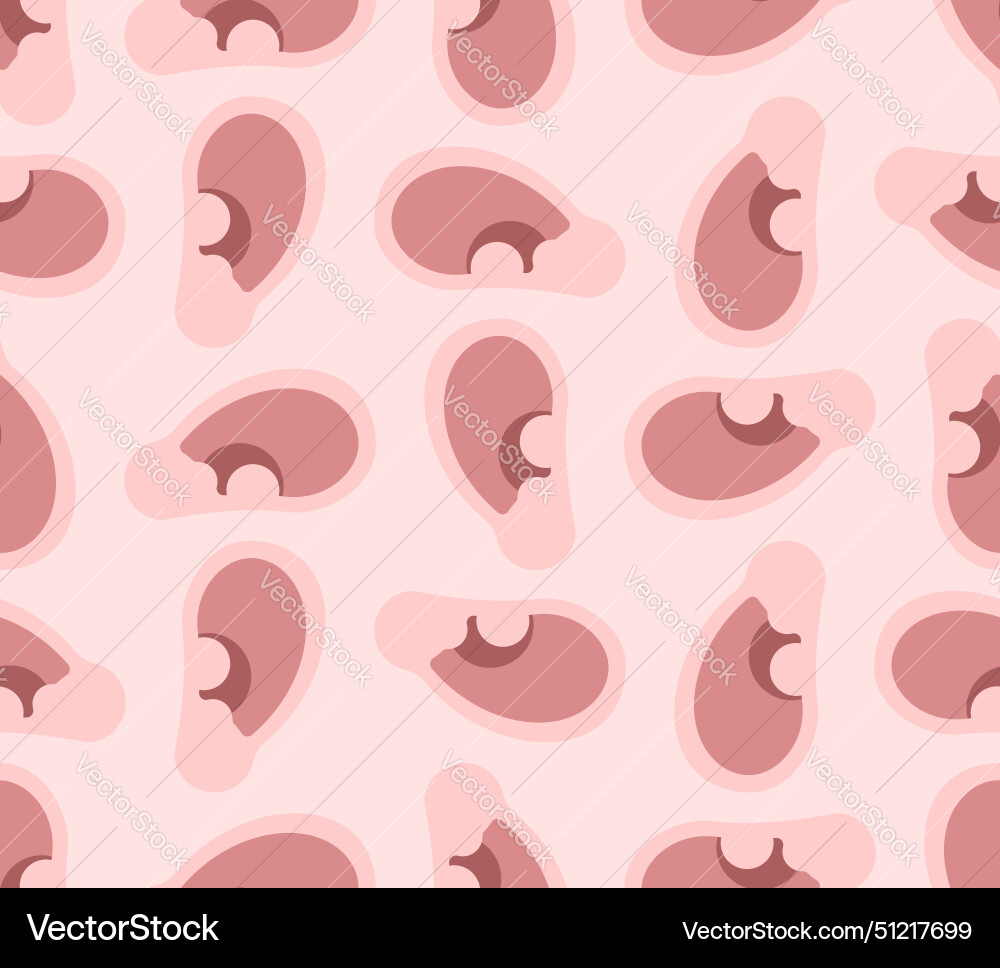 Human ear pattern seamless part of body background