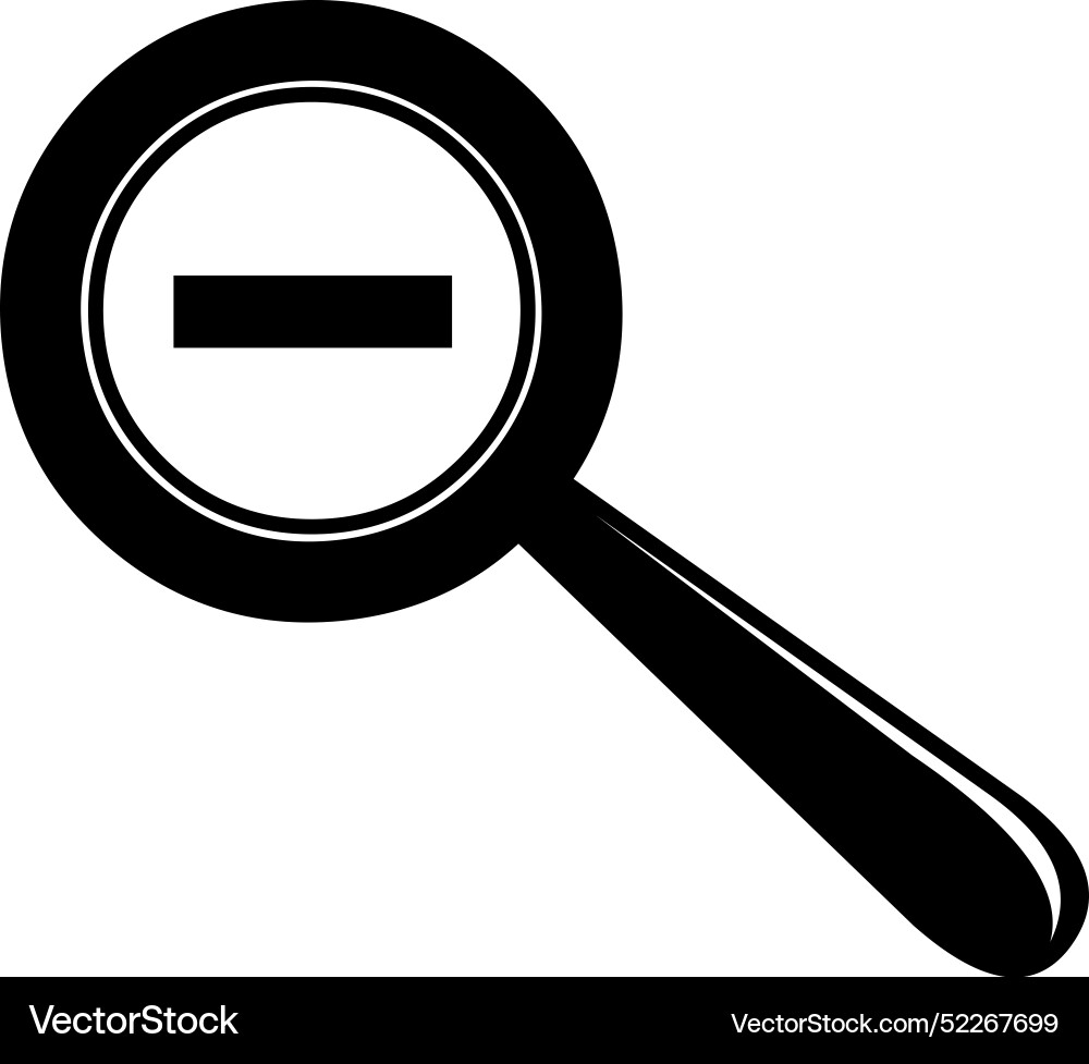 Icon magnifying glass zoom decrease Royalty Free Vector