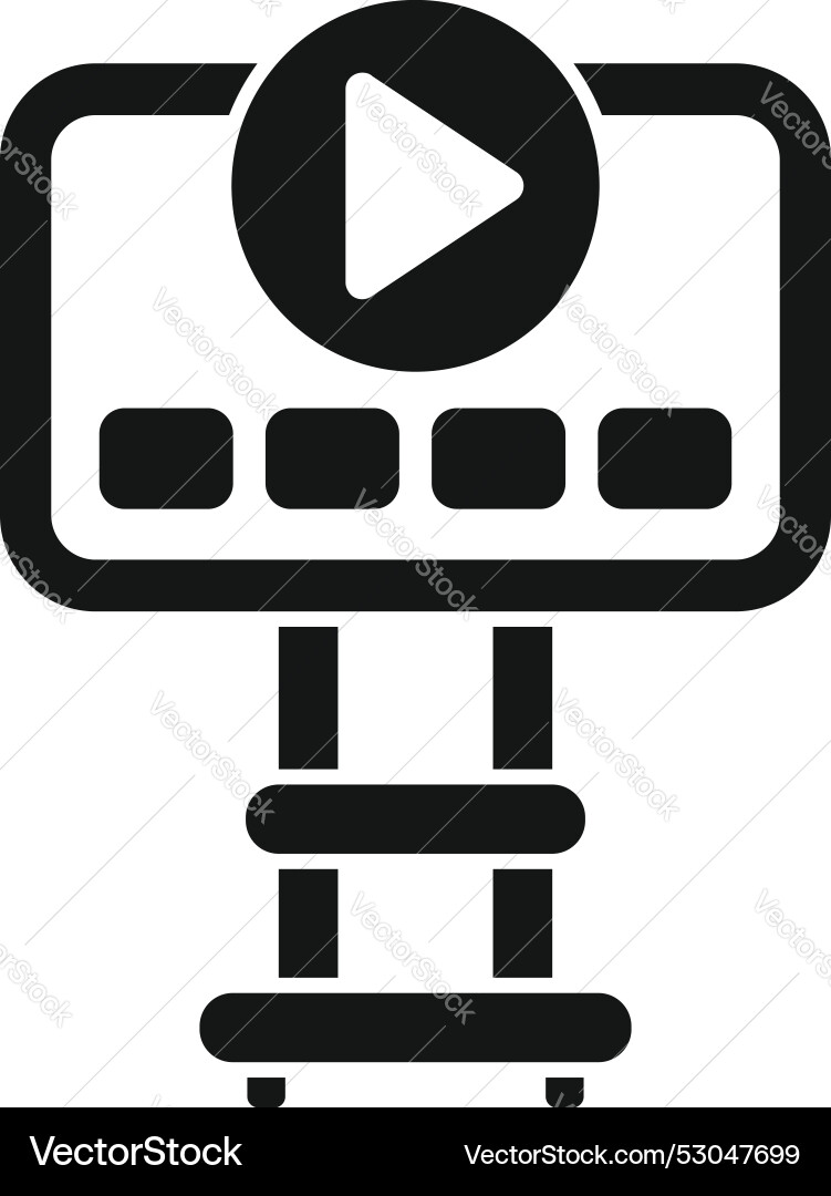 Interactive digital signage displaying video Vector Image