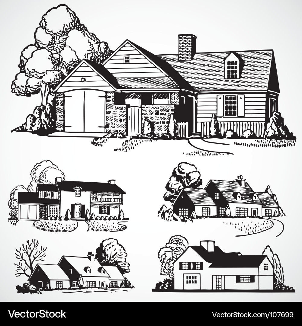 Neighborhood Sketch Vector Images (over 740)