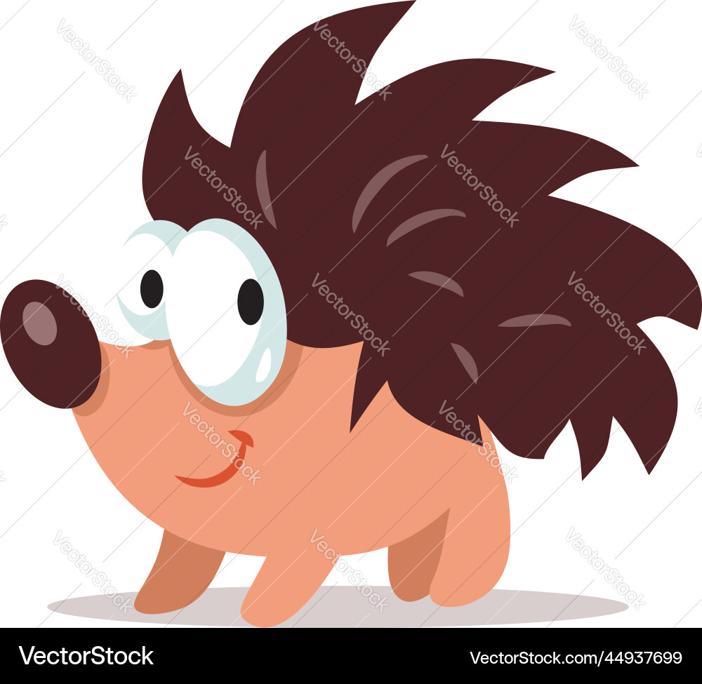 Smiling Cartoon Hedgehog Royalty Free Vector Image