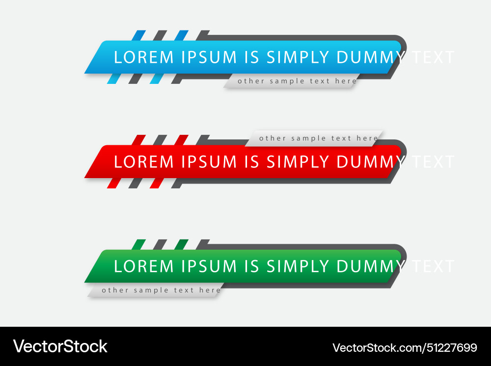 Stylish lower third design template Royalty Free Vector