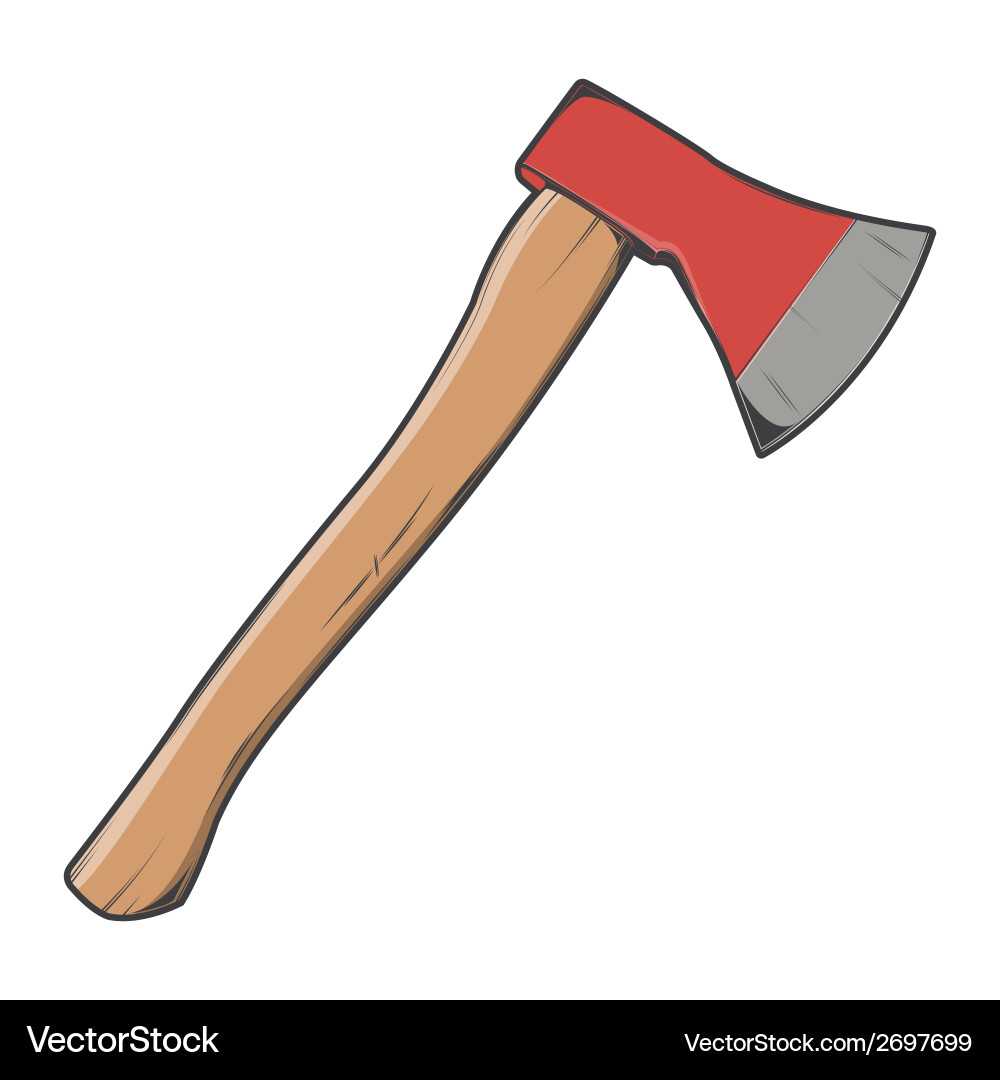 Wooden Axe Illustration Royalty Free Vector Image