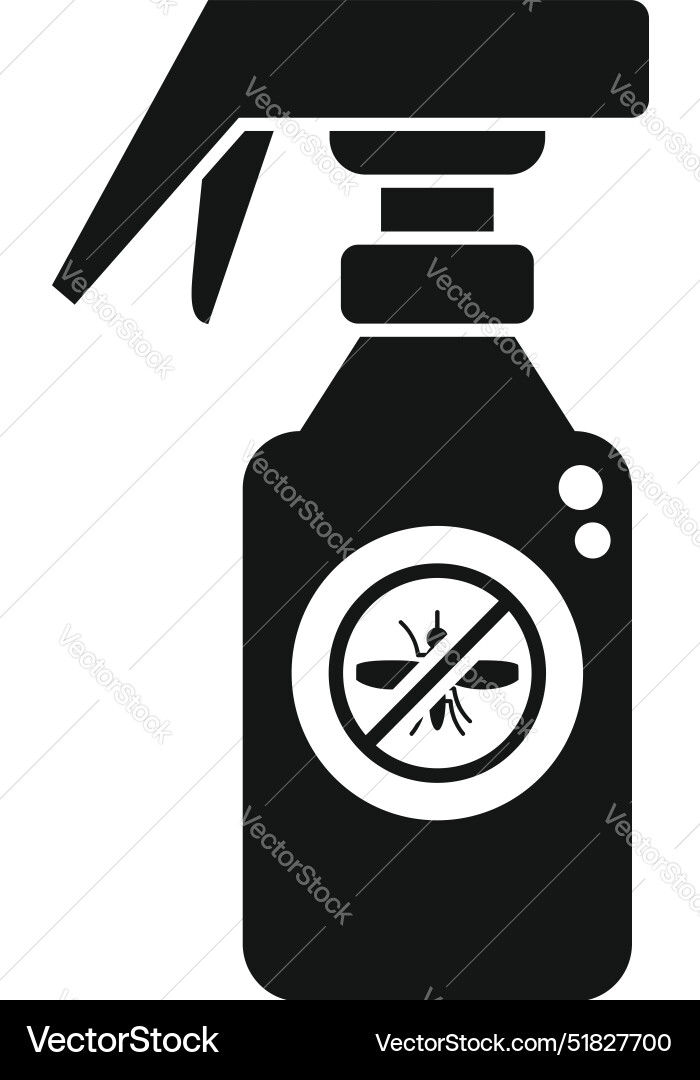 Black plastic bottle sprayer for repelling Vector Image