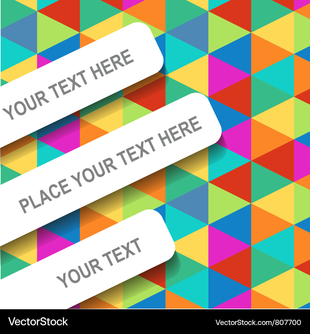 Colorful abstract template Royalty Free Vector Image