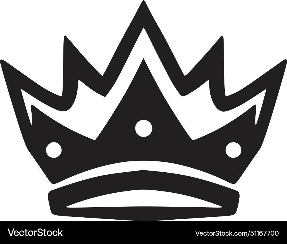 Crown - minimalist and simple silhouette Vector Image