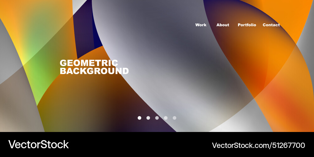 Dynamic flowing shapes concept design composition Vector Image